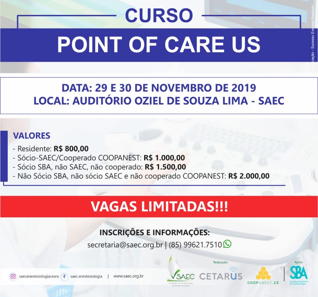 CURSO POINT OF CARE US - Coopanest - Ceará